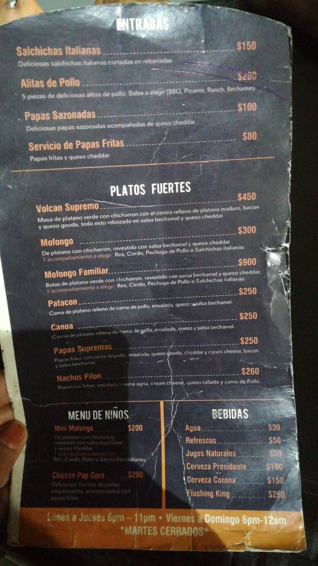 Carta del restaurante El Pilon RD, Santo Domingo Este