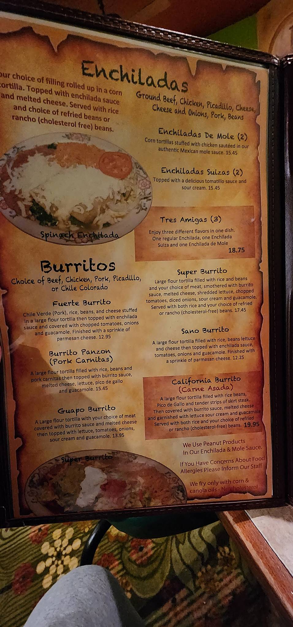 Menu at El Porton Restaurant, East Wenatchee