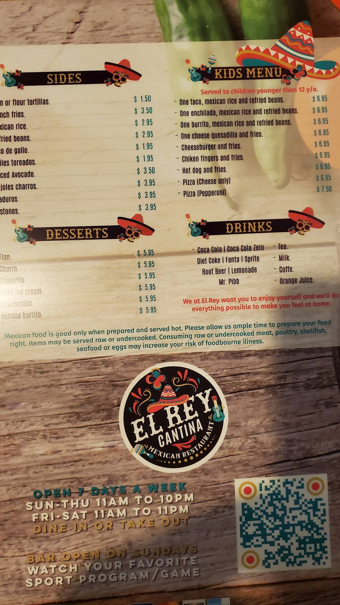 Menu at El Rey Cantina pub & bar, East Ellijay