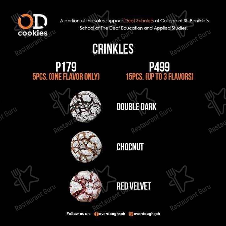 Carta del postres Elait + Overdoughs, Taguig