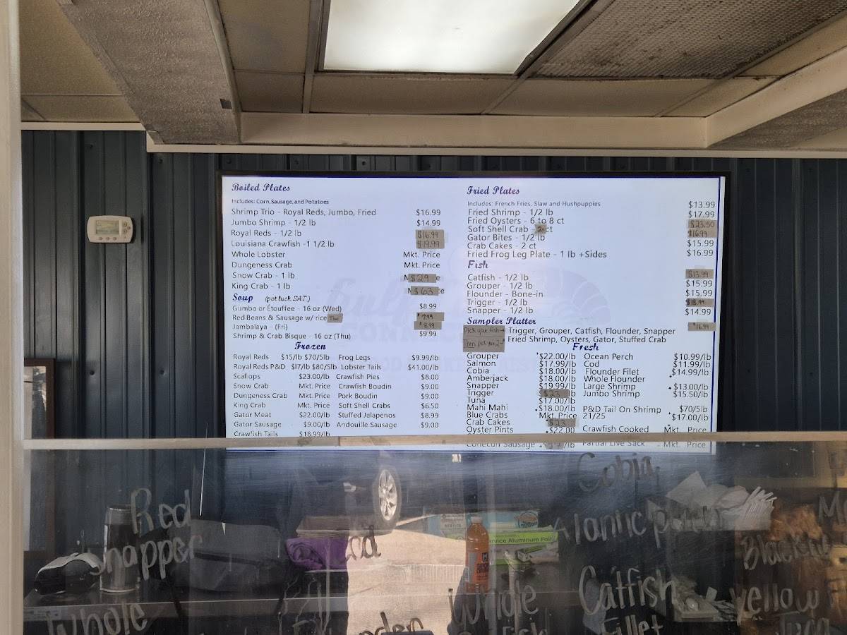 Menu at Gulf Coast Connection Seafood restaurant, Elizabethtown