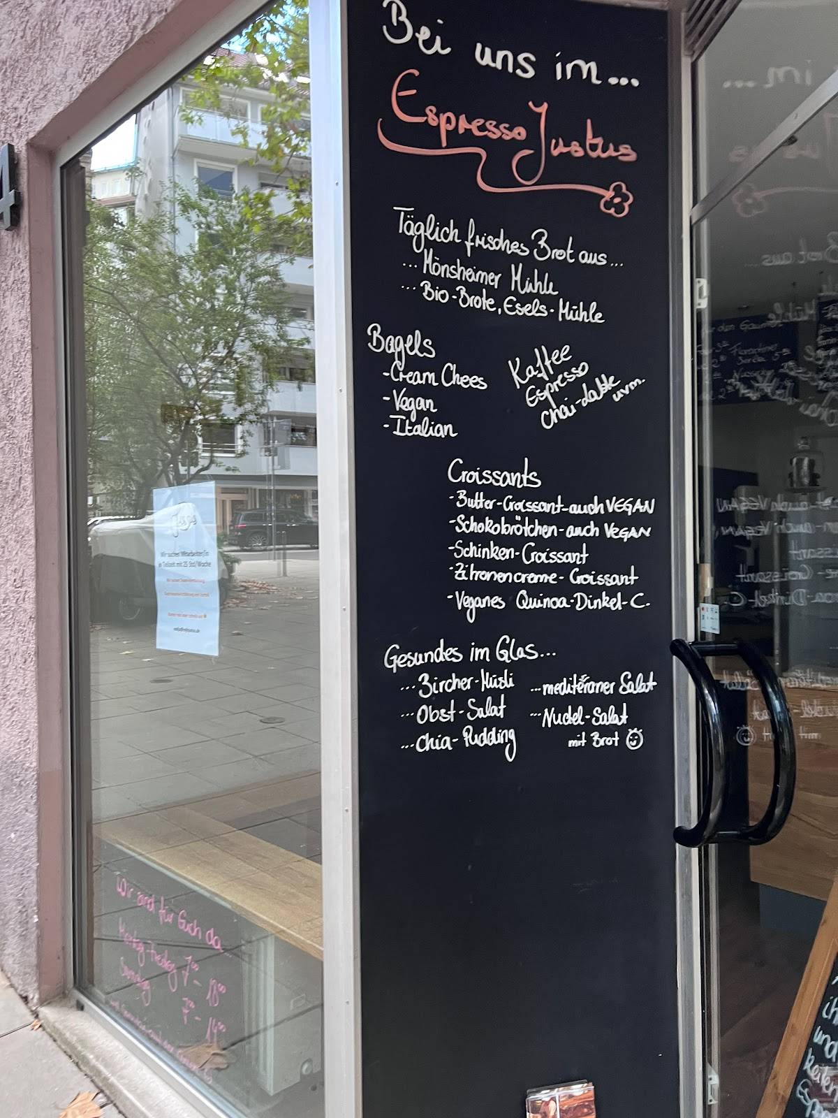 Speisekarte von Espresso Justus, Stuttgart