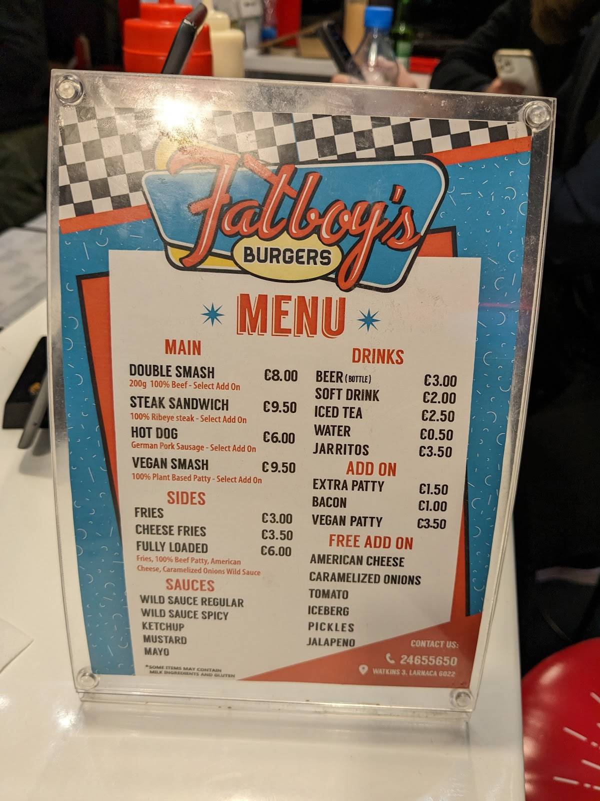 Speisekarte von FATBOYS BURGERS, Larnaka
