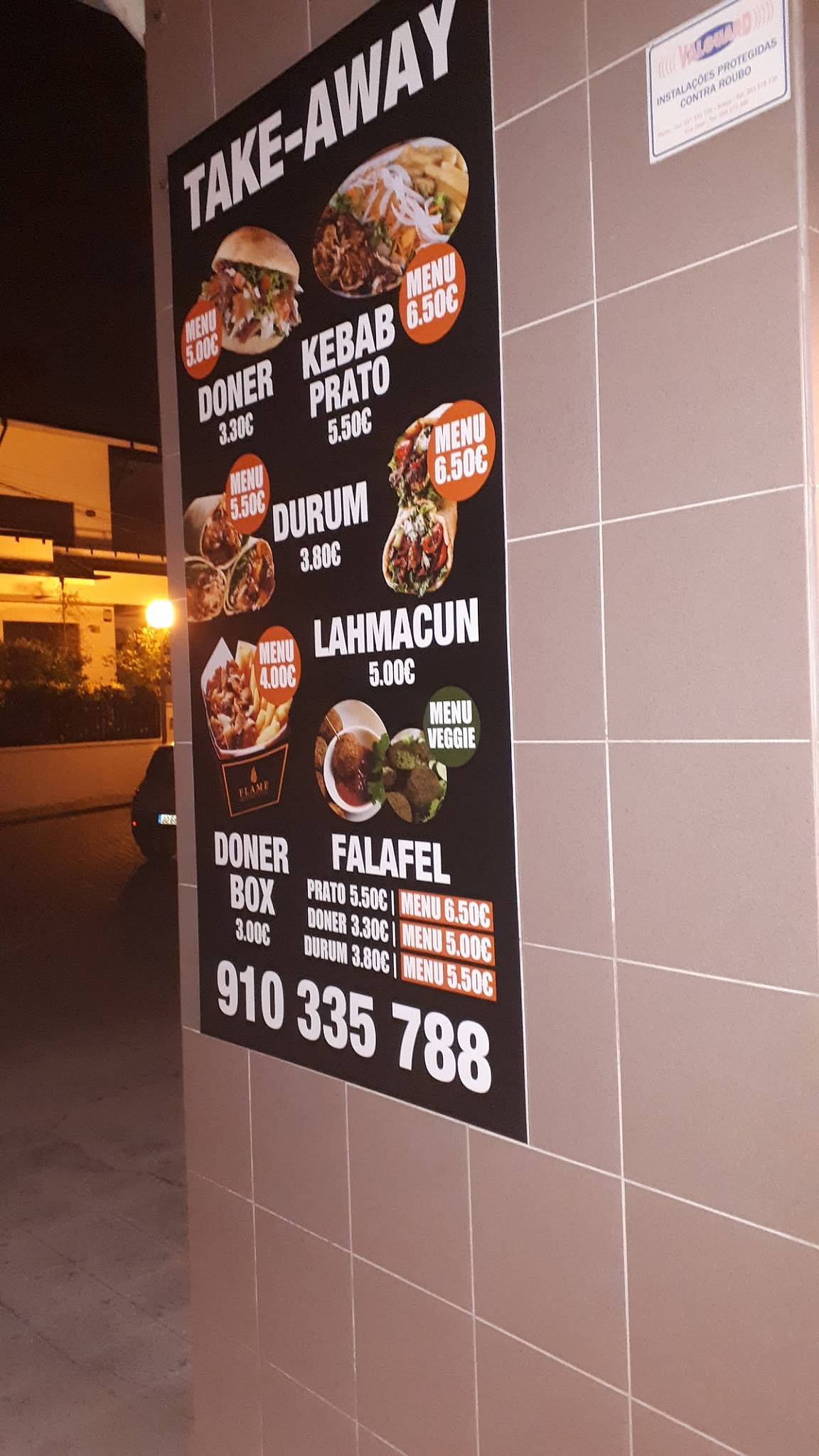 Menu em FLAME Kebab Shop Maia restaurante, Maia