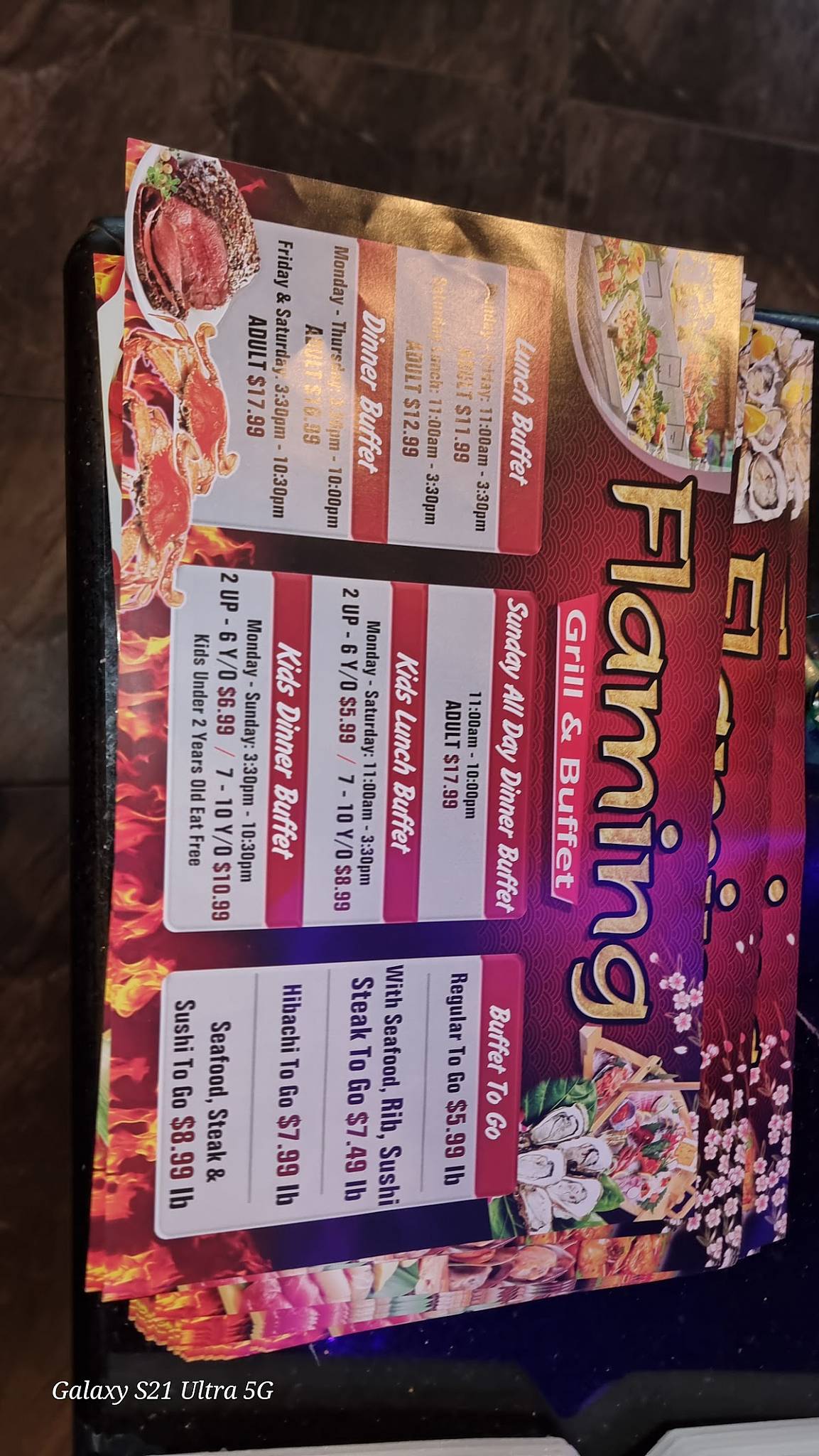 Menu at FLAMING GRILL & BUFFET (Roslindale Location) restaurant, Boston ...