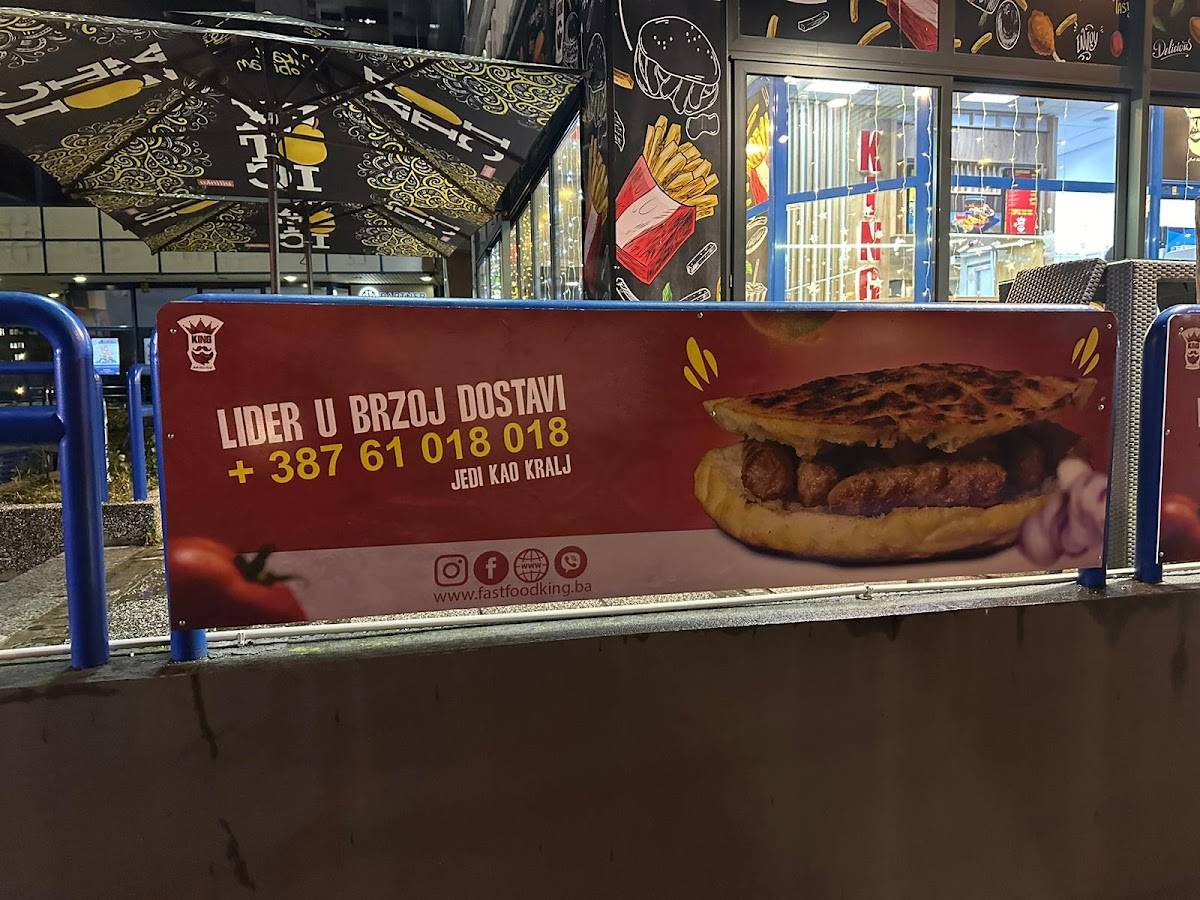 Menu at Fast Food King Tuzla, Tuzla