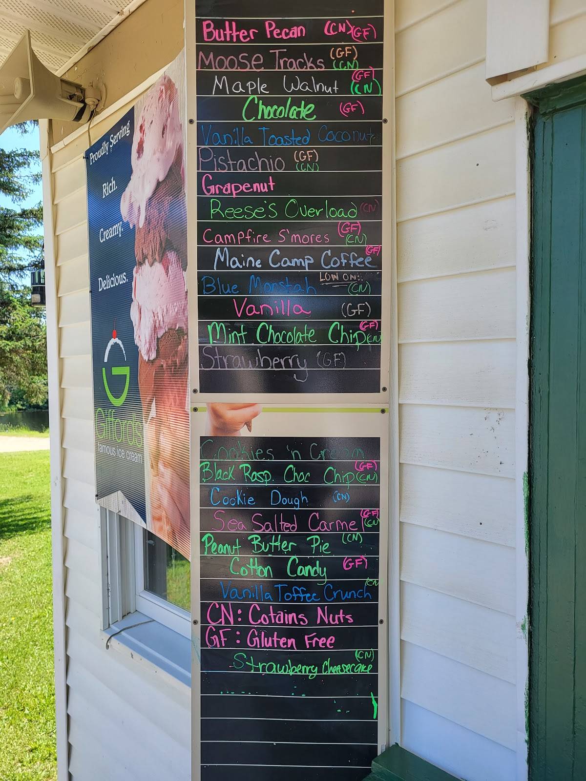 Menu at Anderson's Mill Pond Dairy Bar, Hodgdon