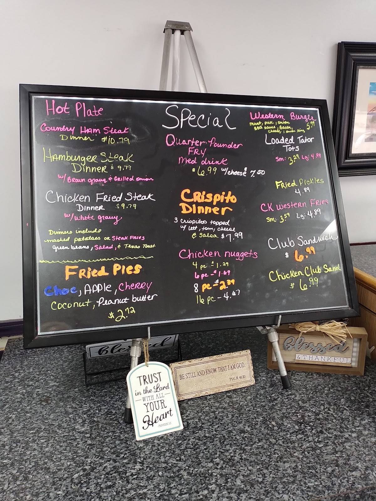 Menu at Dari-Delite fast food, Ozark