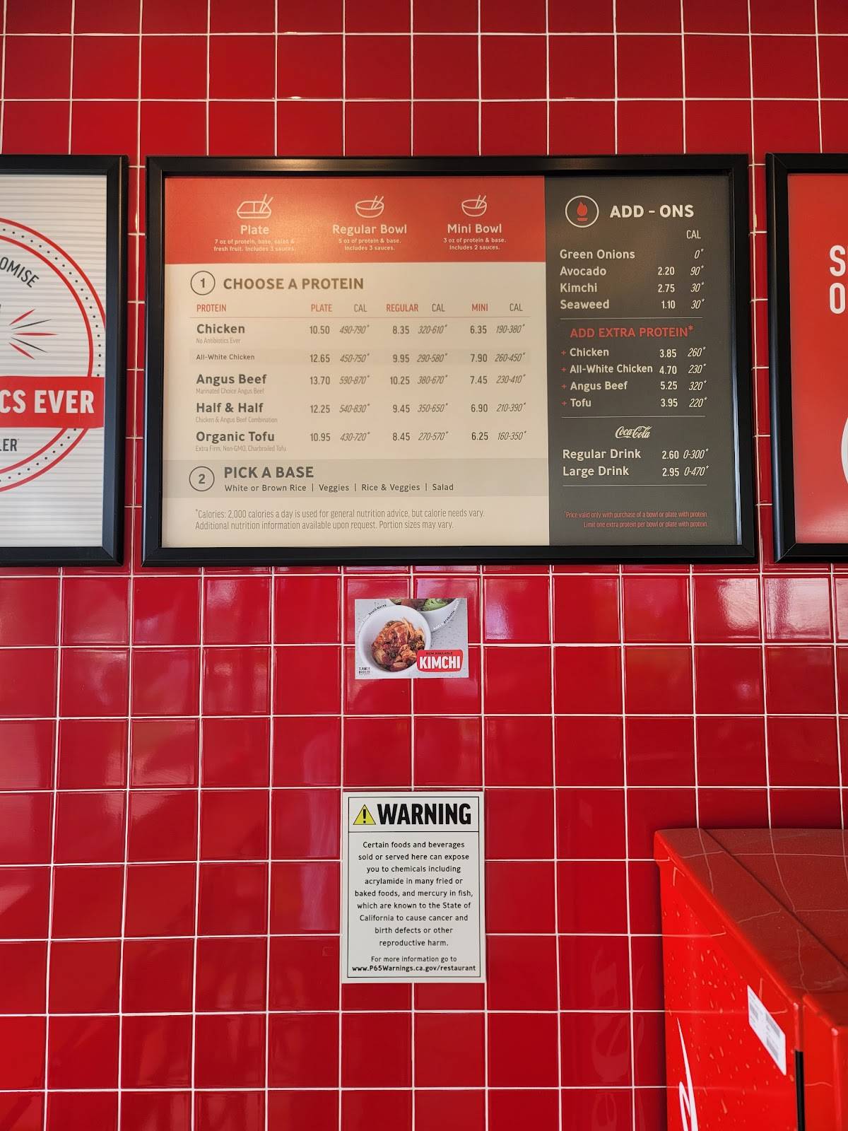 Carta de comida rápida Flame Broiler, Costa Mesa, Harbor Blvd Ste E110