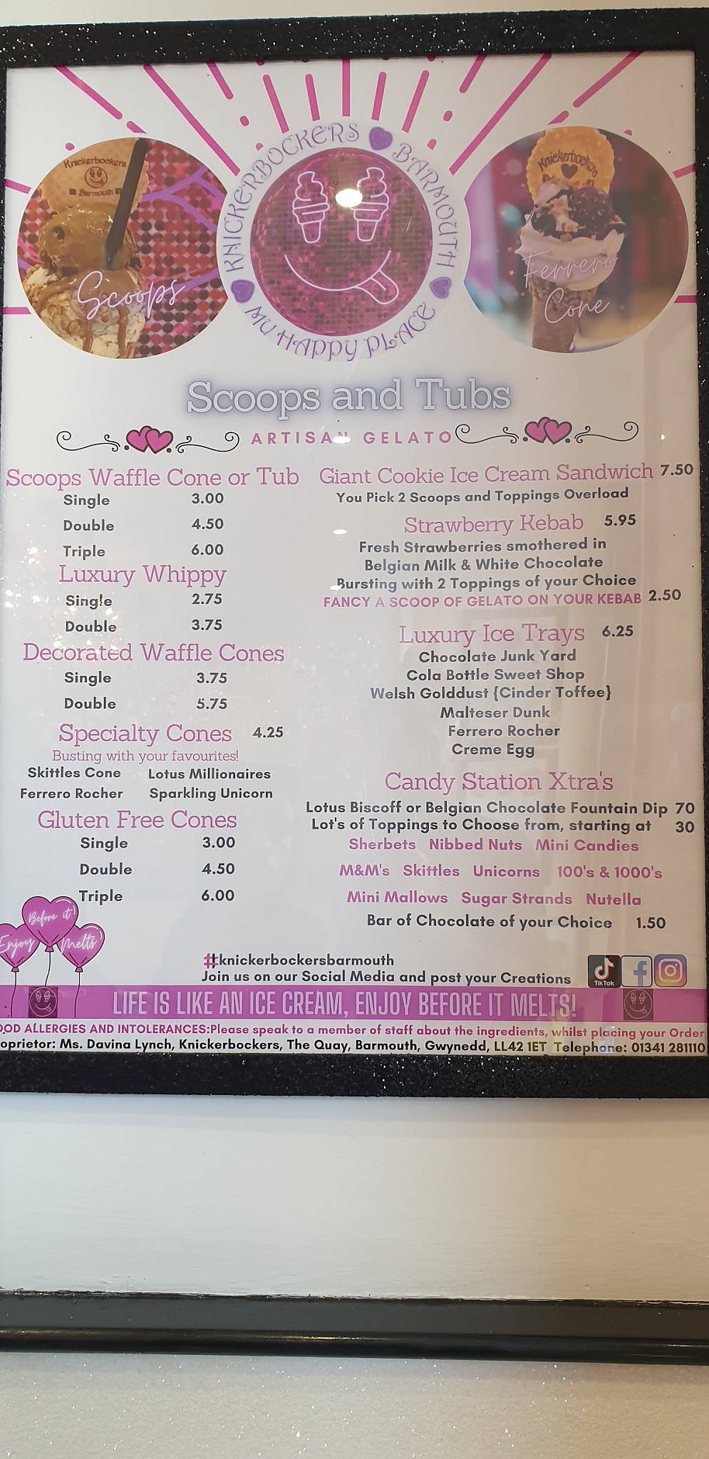 Menu at Harbour Fish Bar, Barmouth