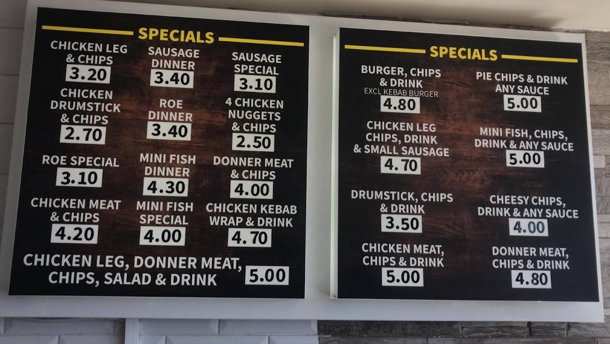 Menu at Portway Fish Bar- Fish and chips Rowley regis, Rowley Regis