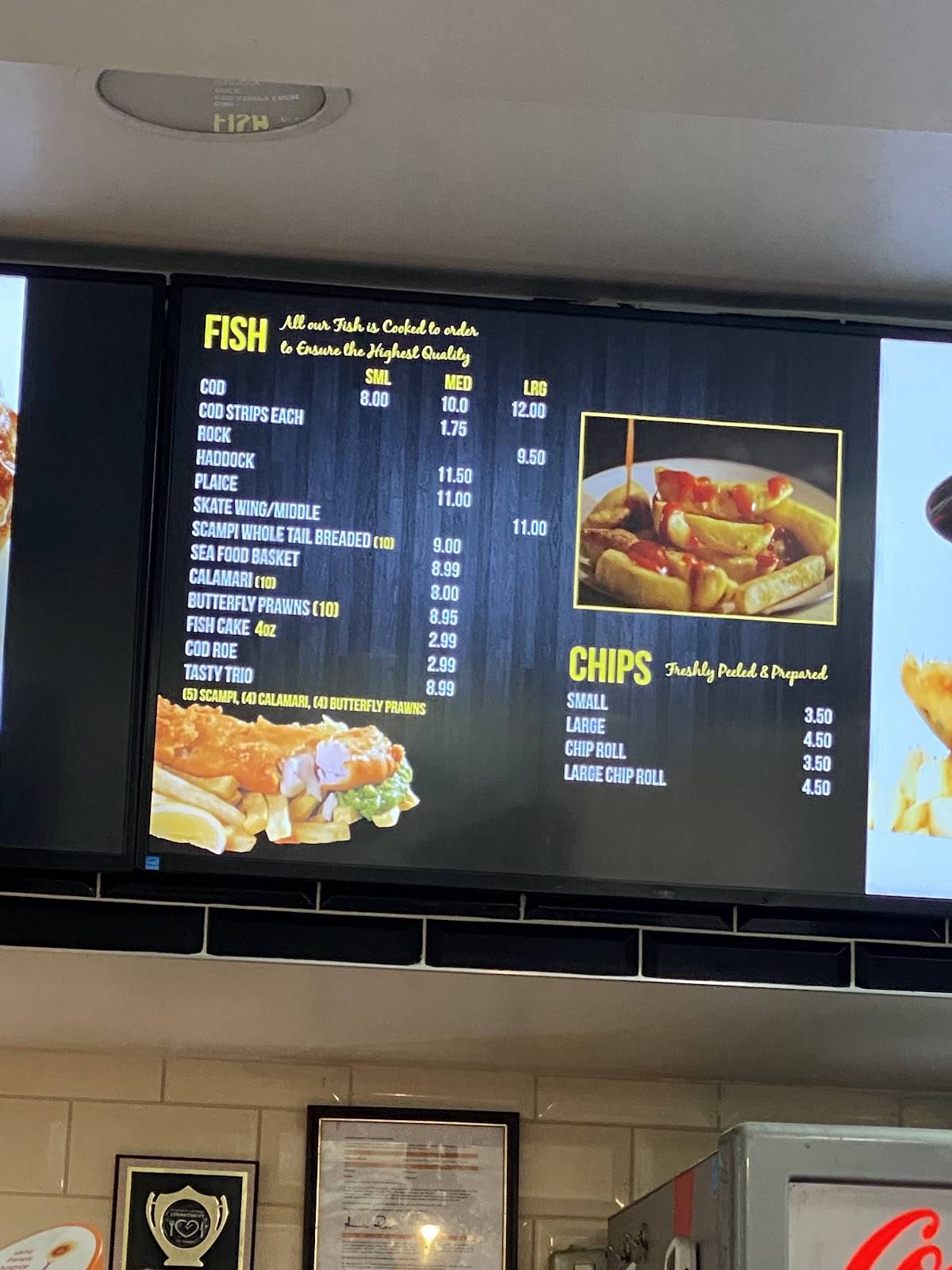 Menu at The Brothers Fish Bar, Ilford, 7 Cameron Rd