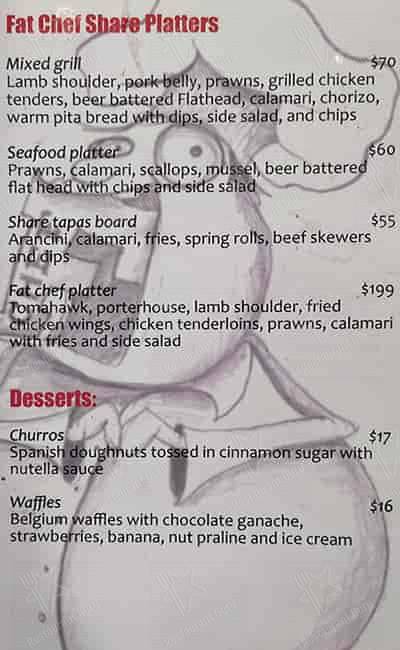 Menu at FAT CHEF Carrum Downs restaurant, Carrum Downs, Frankston ...