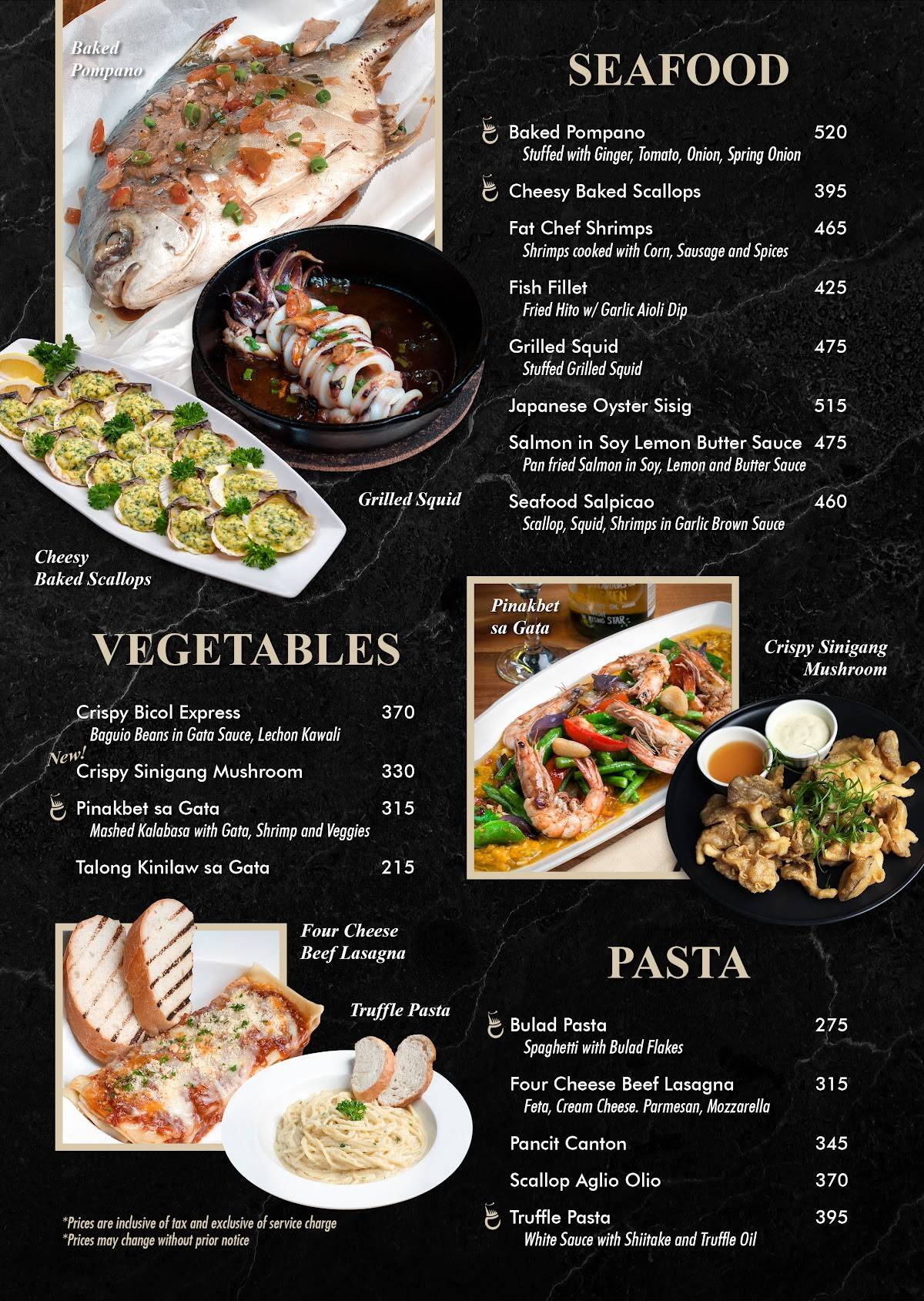 Menu at Fat Chef Restaurant, Cagayan de Oro
