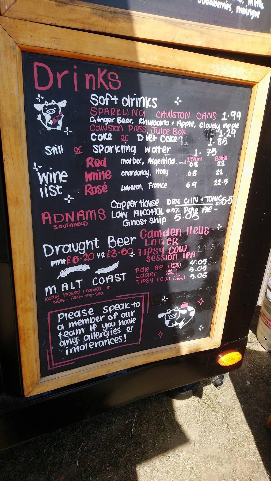 Menu at Fat Cow Norfolk restaurant, Fakenham