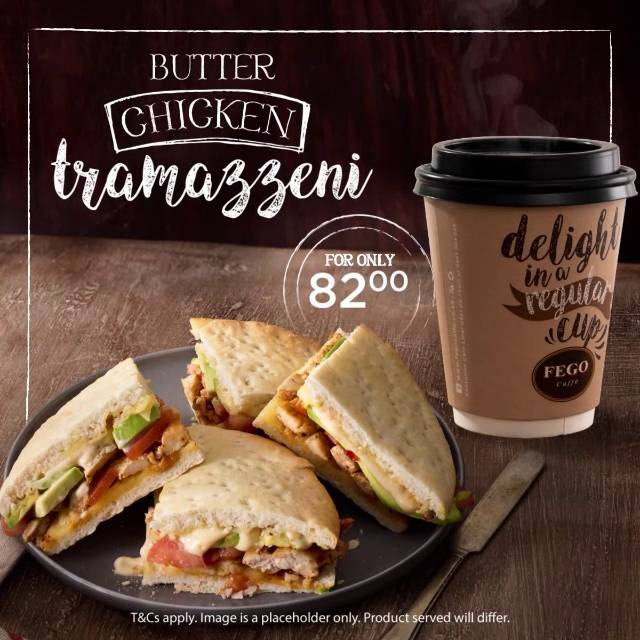 Menu at Fego Caffe restaurant, Tongaat, King Shaka Internatinal Airport