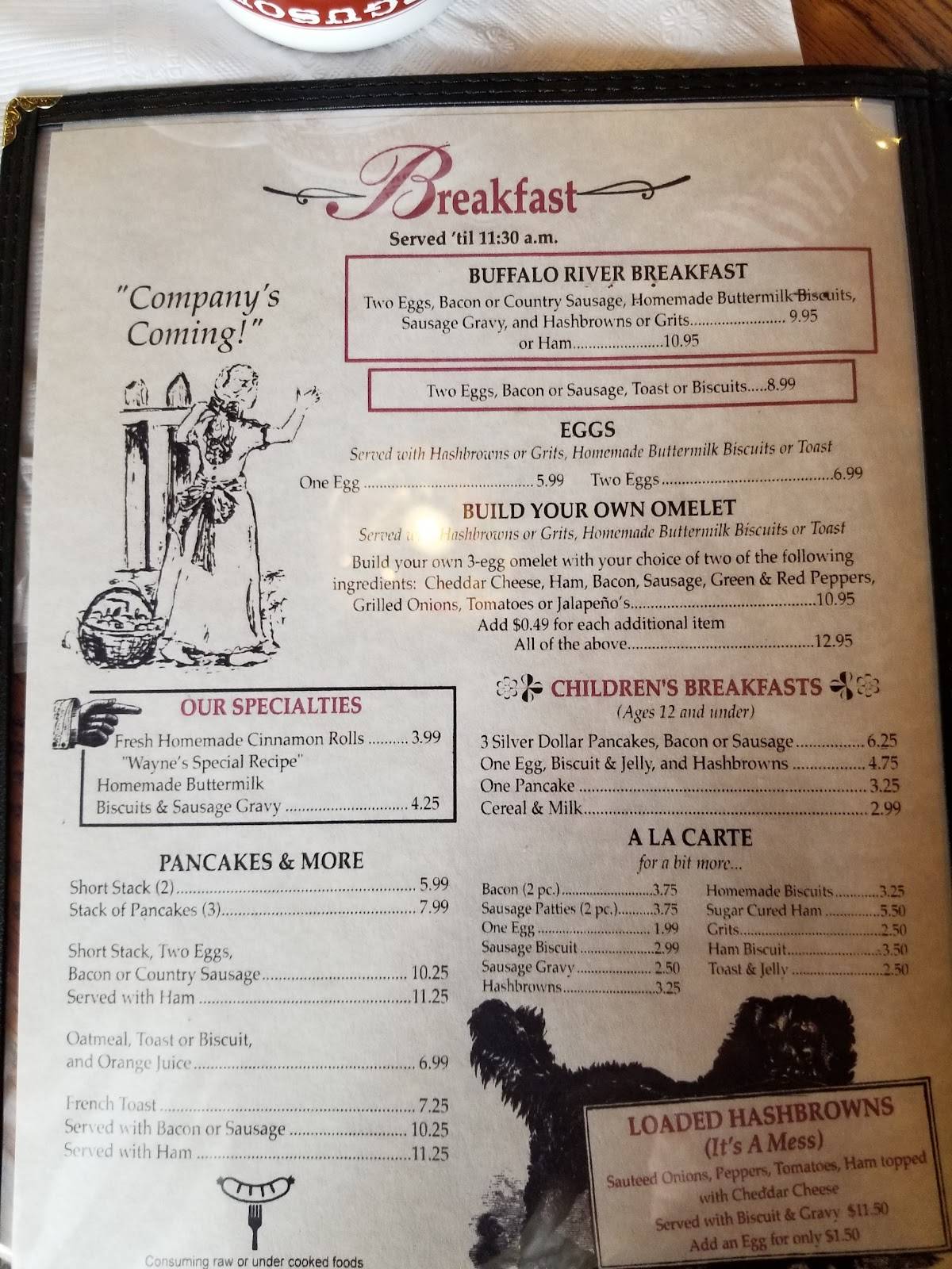 Menu at Fergusons Country Store & Restaurant, solid Cherry & Oak ...