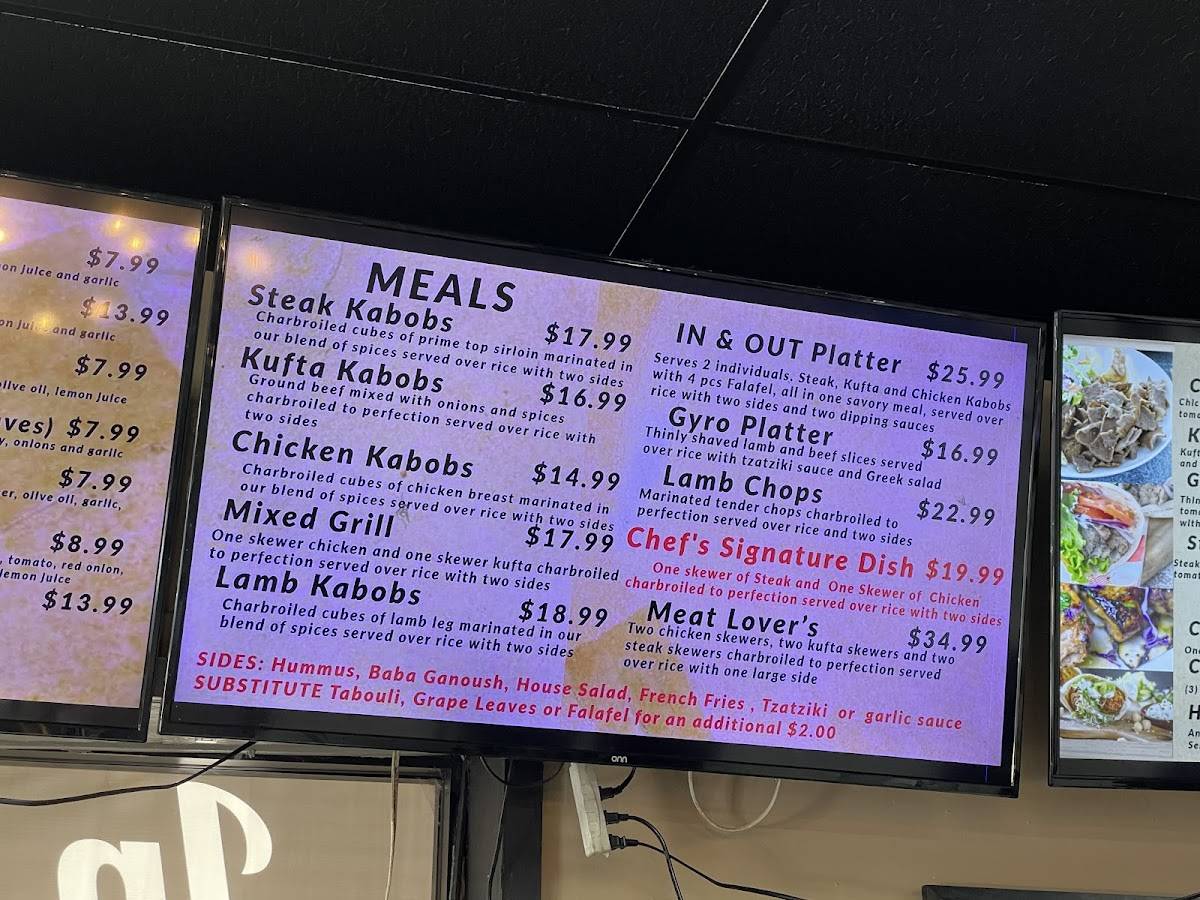 Menu at In & Out Kitchen restaurant, Pensacola