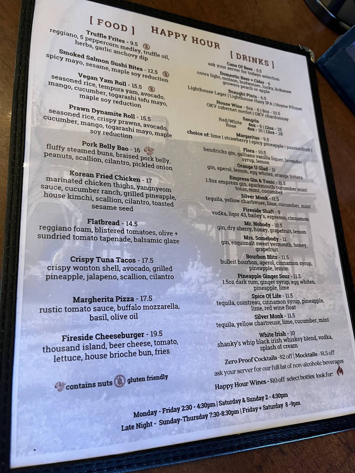 Menu at Fireside Grill steakhouse, View Royal