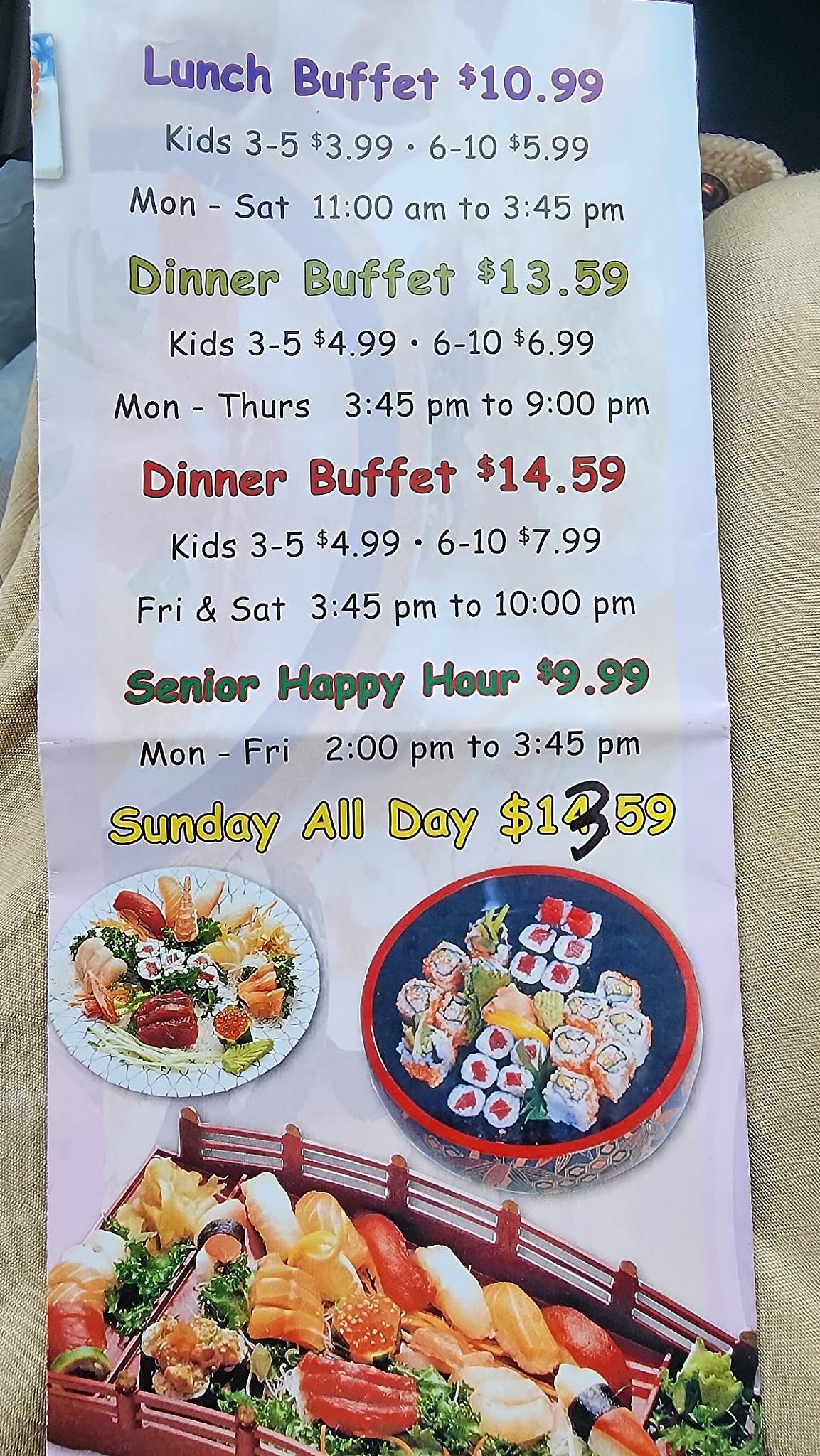 Menu at First Choice Buffet restaurant, Niceville, E Hwy 20 #150