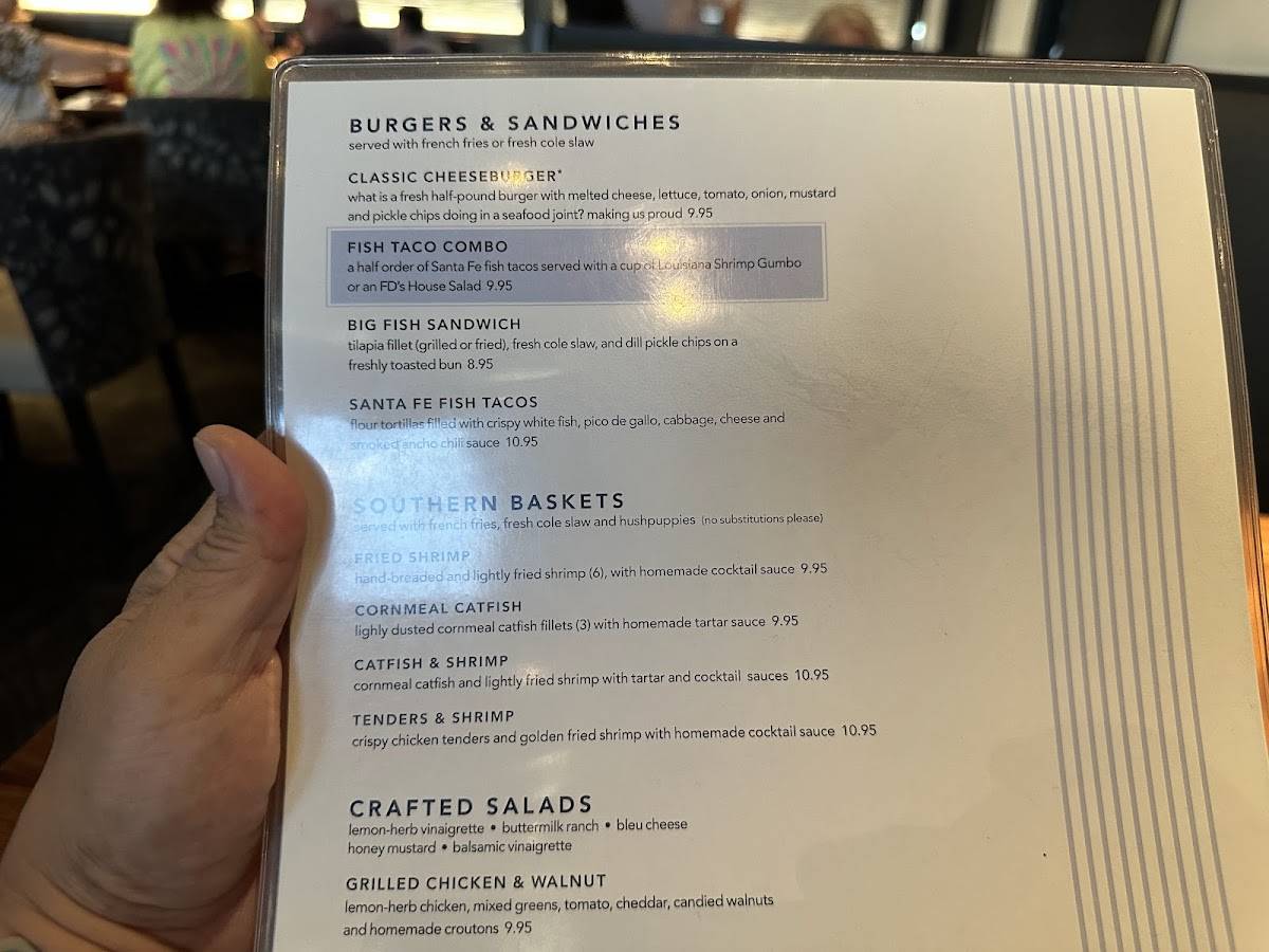 Menu at Fish Daddy's Grill House restaurant, Tulsa