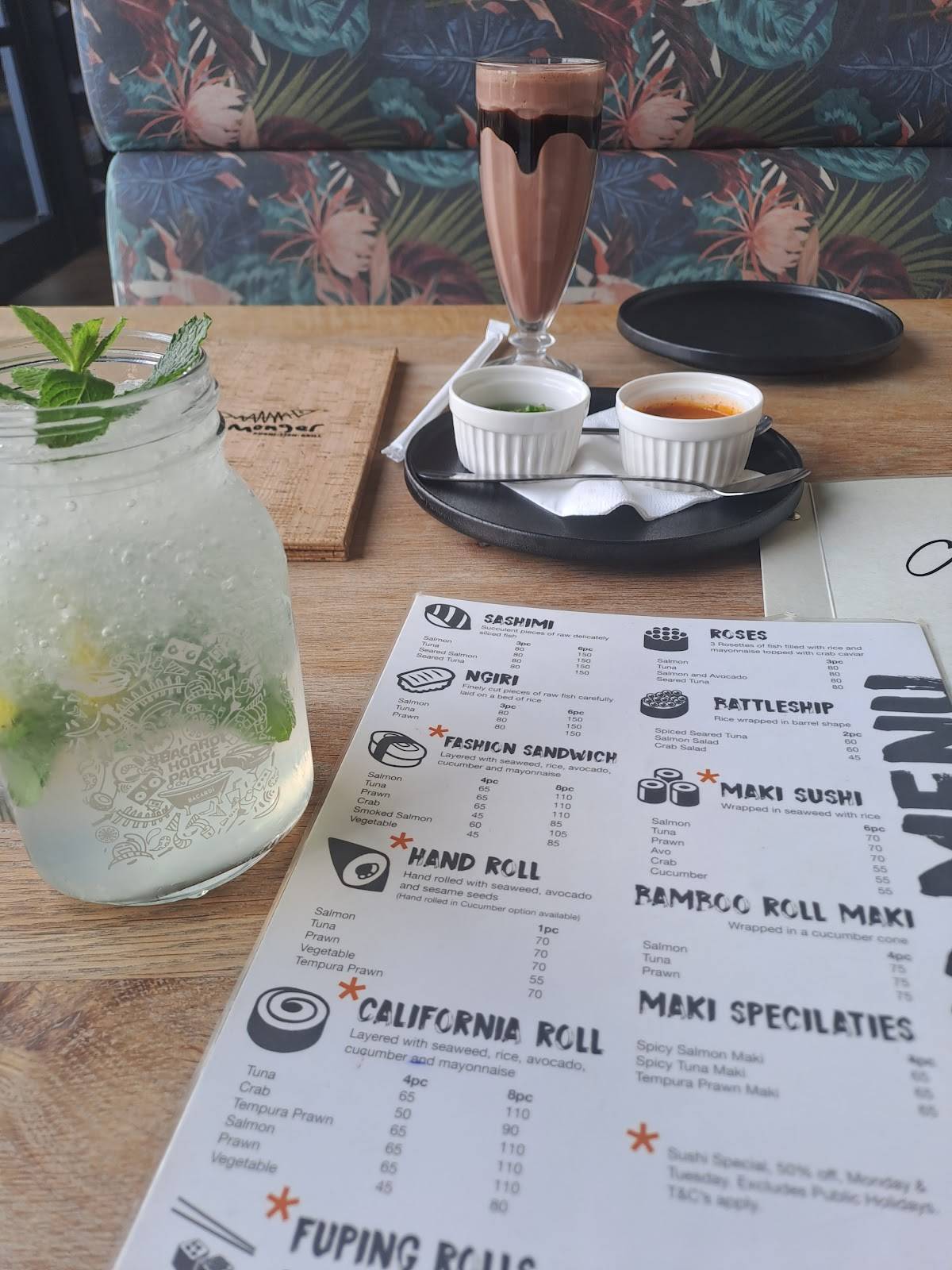 Menu at Fishmonger Blueberry Square restaurant, Roodepoort