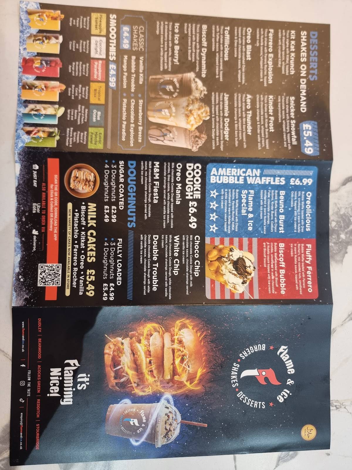 Menu at Flame & Ice - Acocks Green restaurant, Birmingham