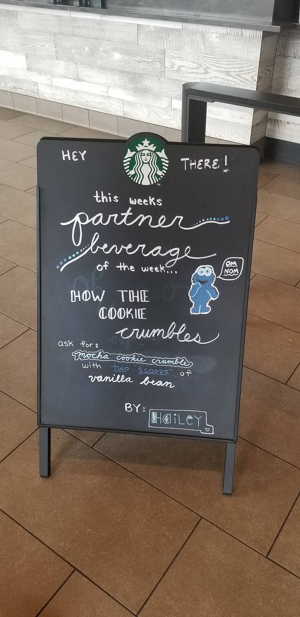 Menu at Starbucks restaurant, Flemington, 240 US-202