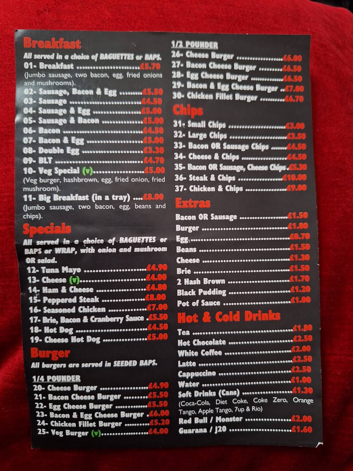 Menu at Flip Burger restaurant, Swindon