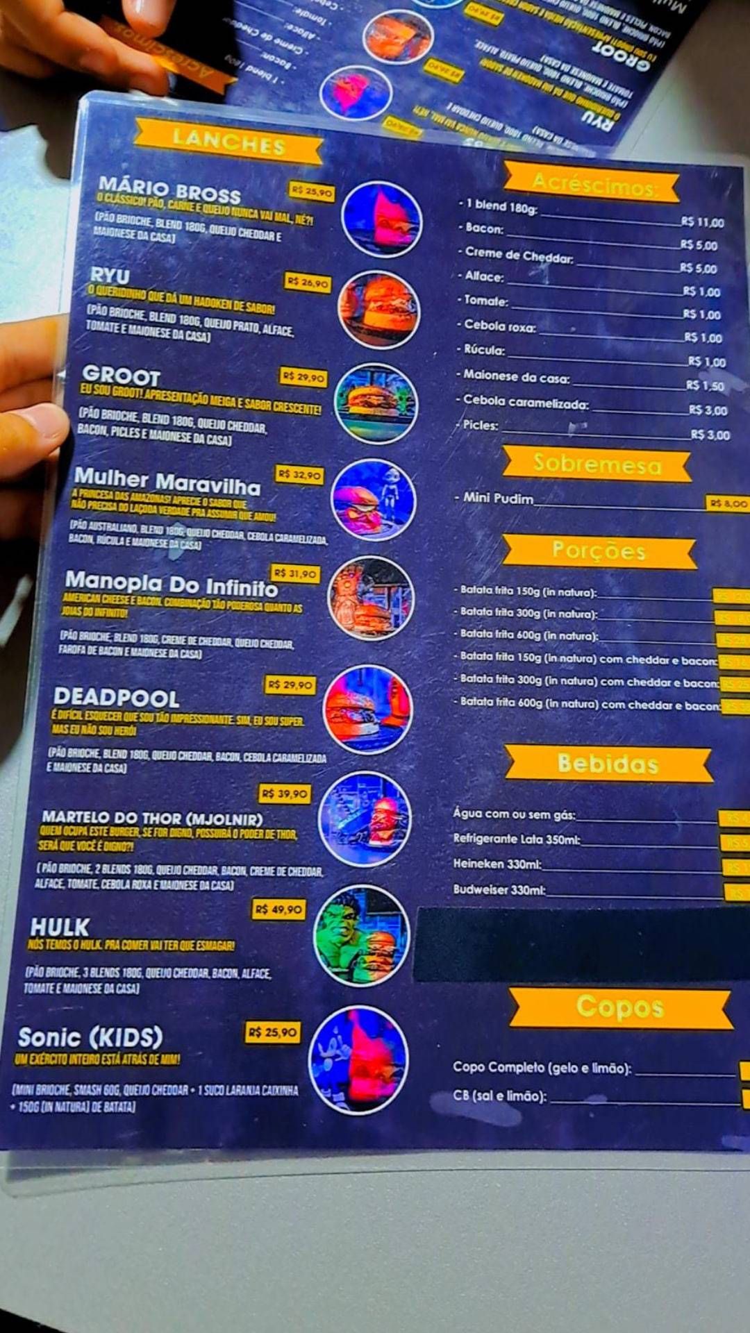 Menu em Flipe Burger CG restaurante, Campo Grande