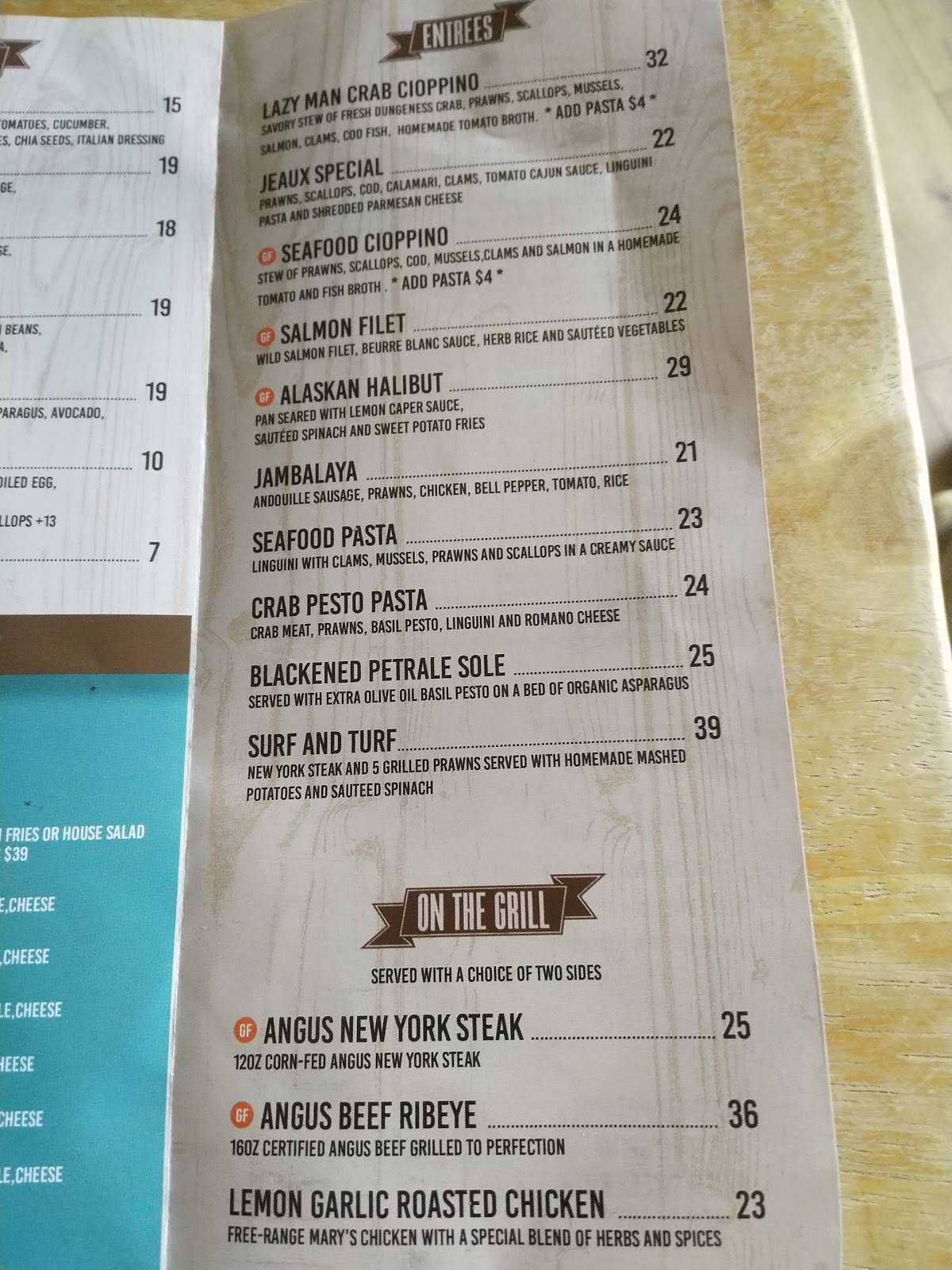 Menu at Flying Fish & Grill restaurant, Half Moon Bay