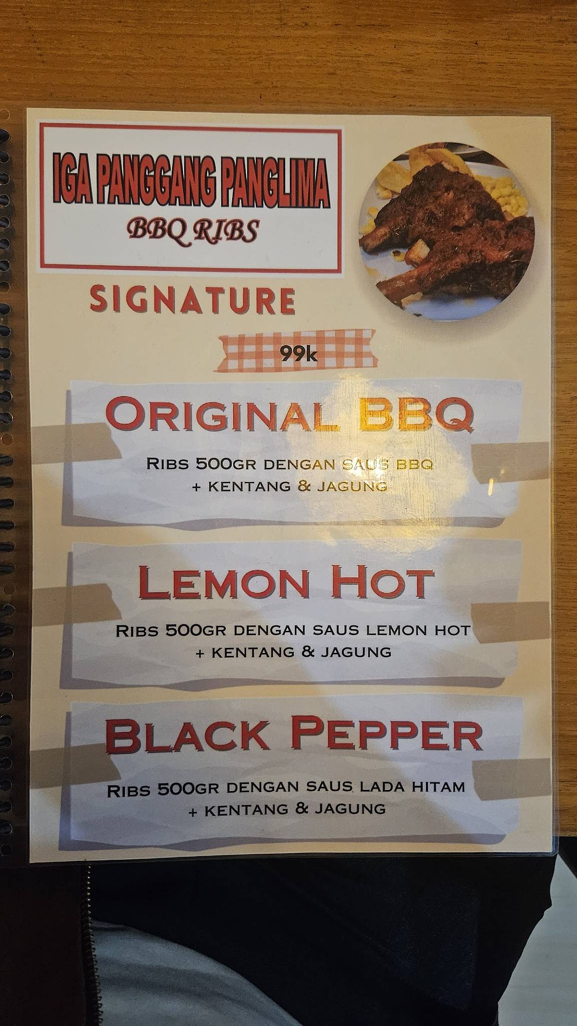Menu at Foodpedia Pondok Gede restaurant, East Jakarta
