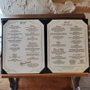 Menu at Fancy's Southern Cafe, Fort Myers