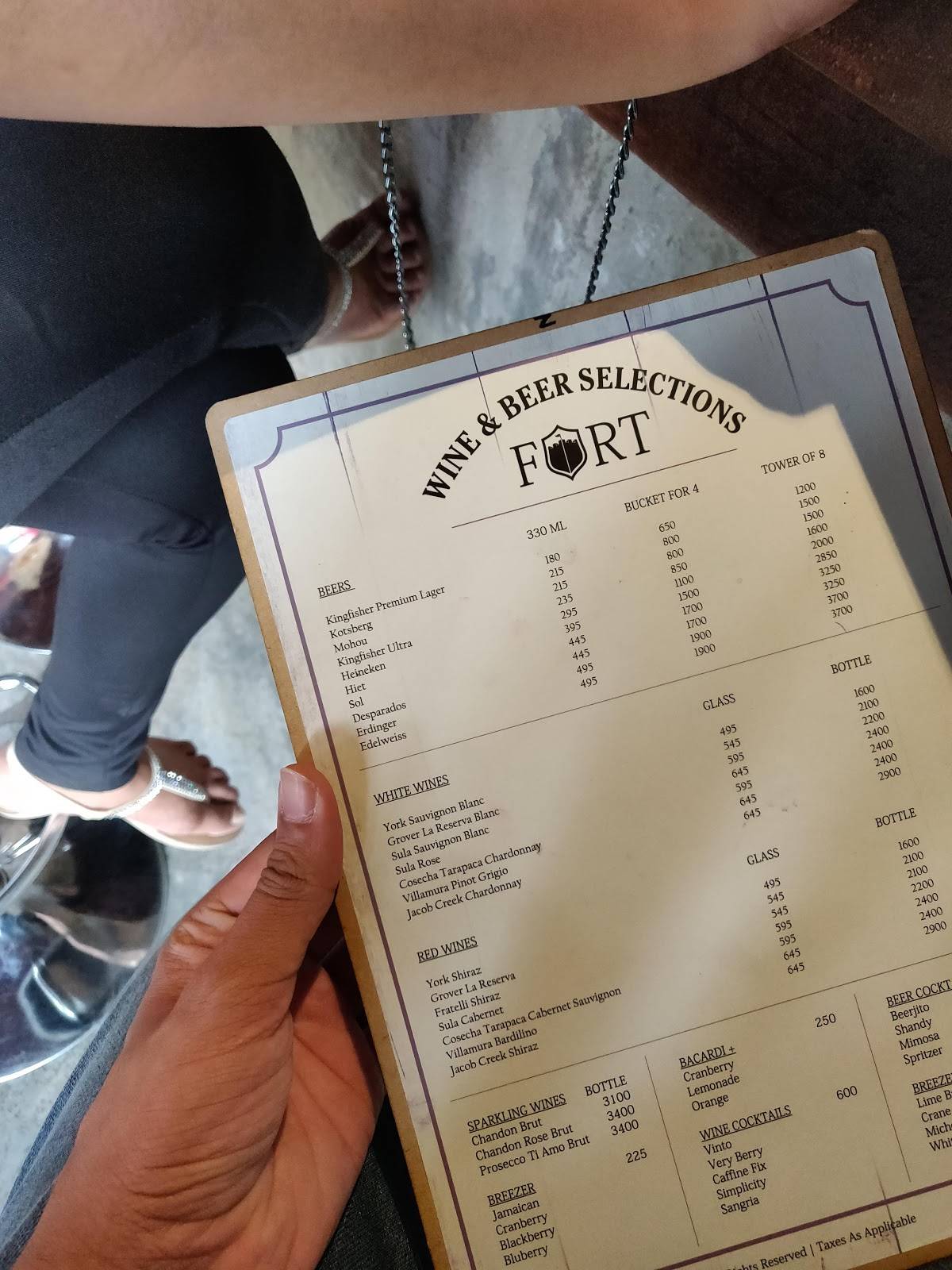 Menu at Fort Restaurant Jaipur, Jaipur