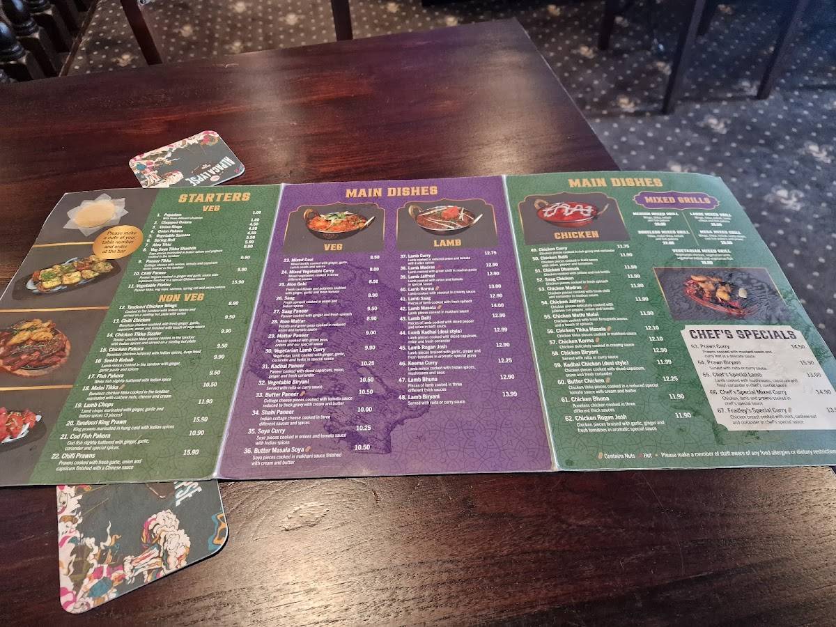 Menu at Fradley Arms pub & bar, Lichfield