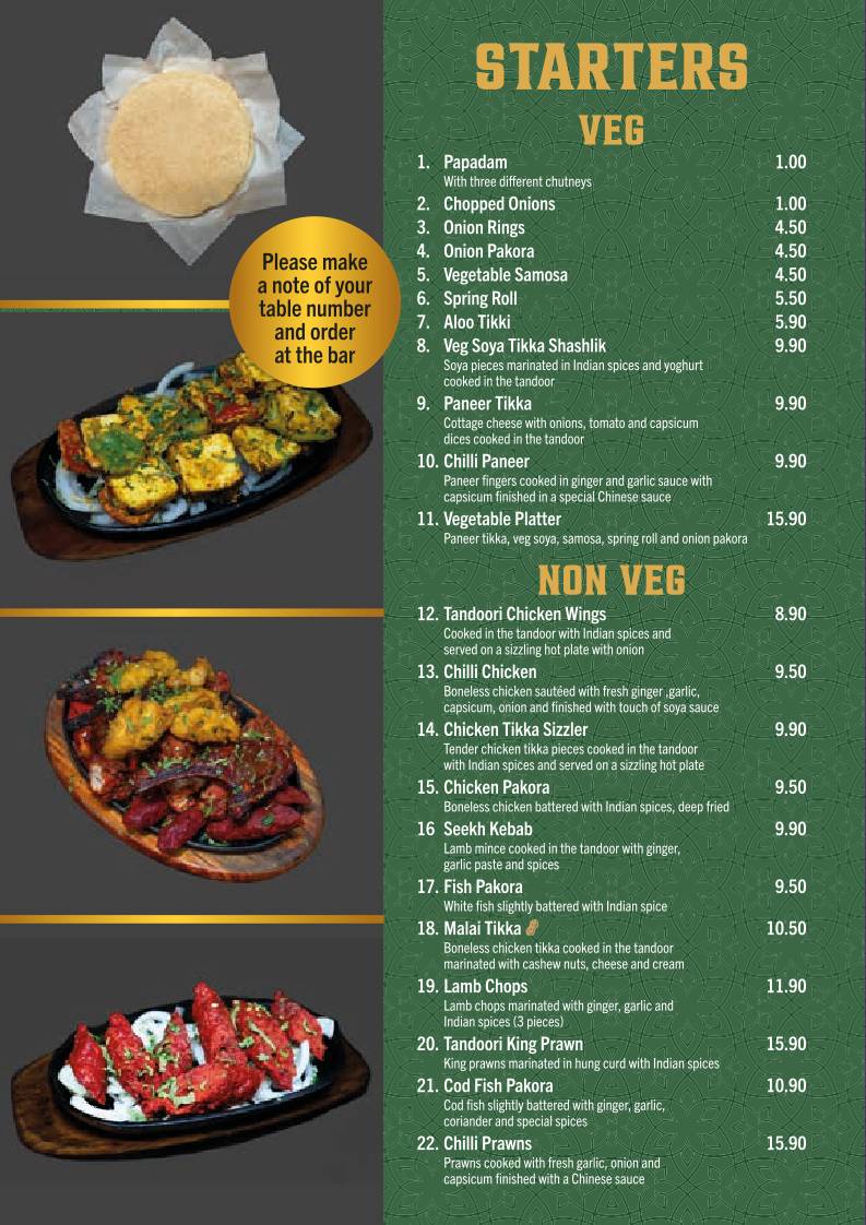 Menu at Fradley Arms pub & bar, Lichfield