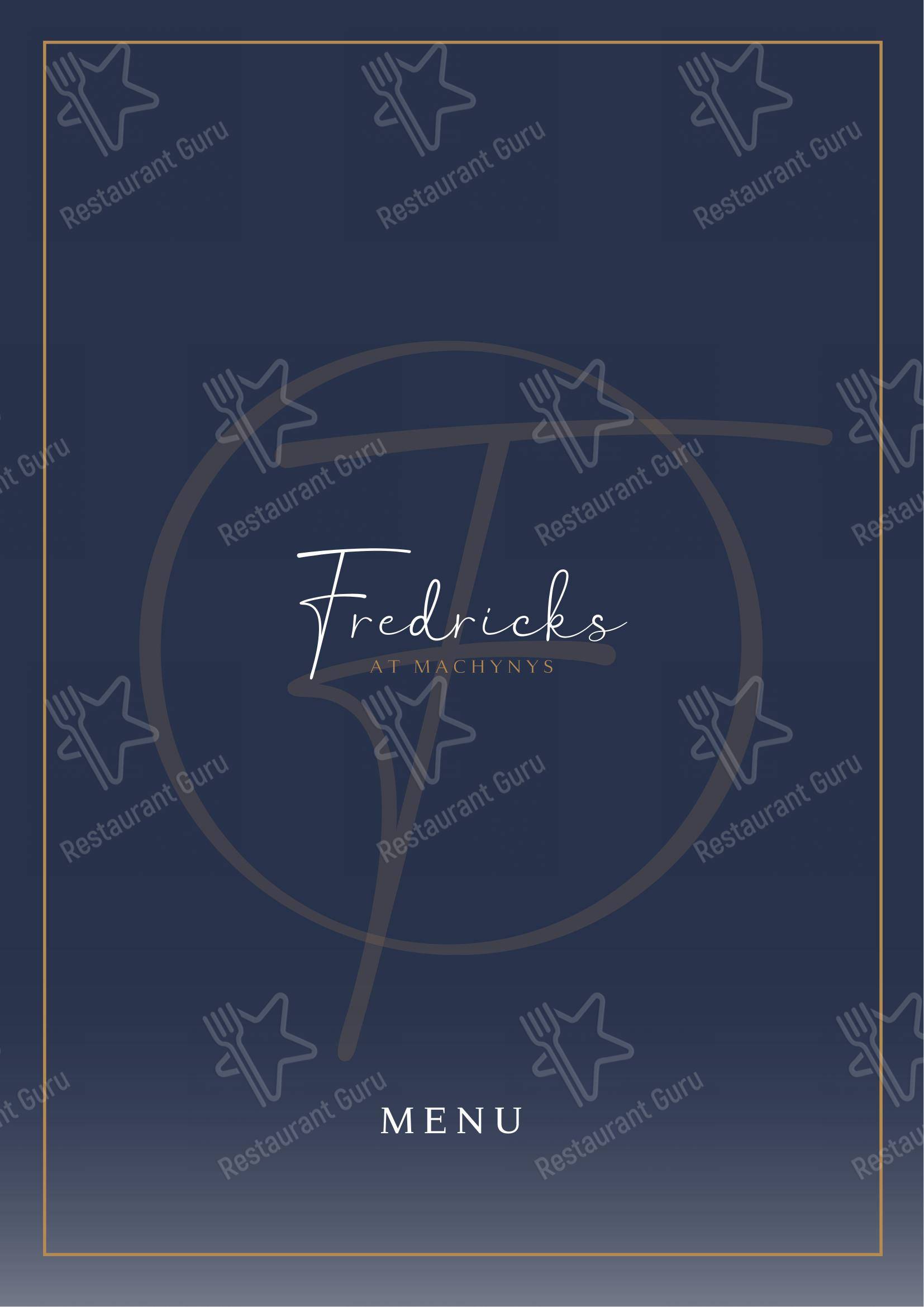 Menu at Fredricks Bar & Brasserie, Llanelli, Machynys Peninsula Golf Club