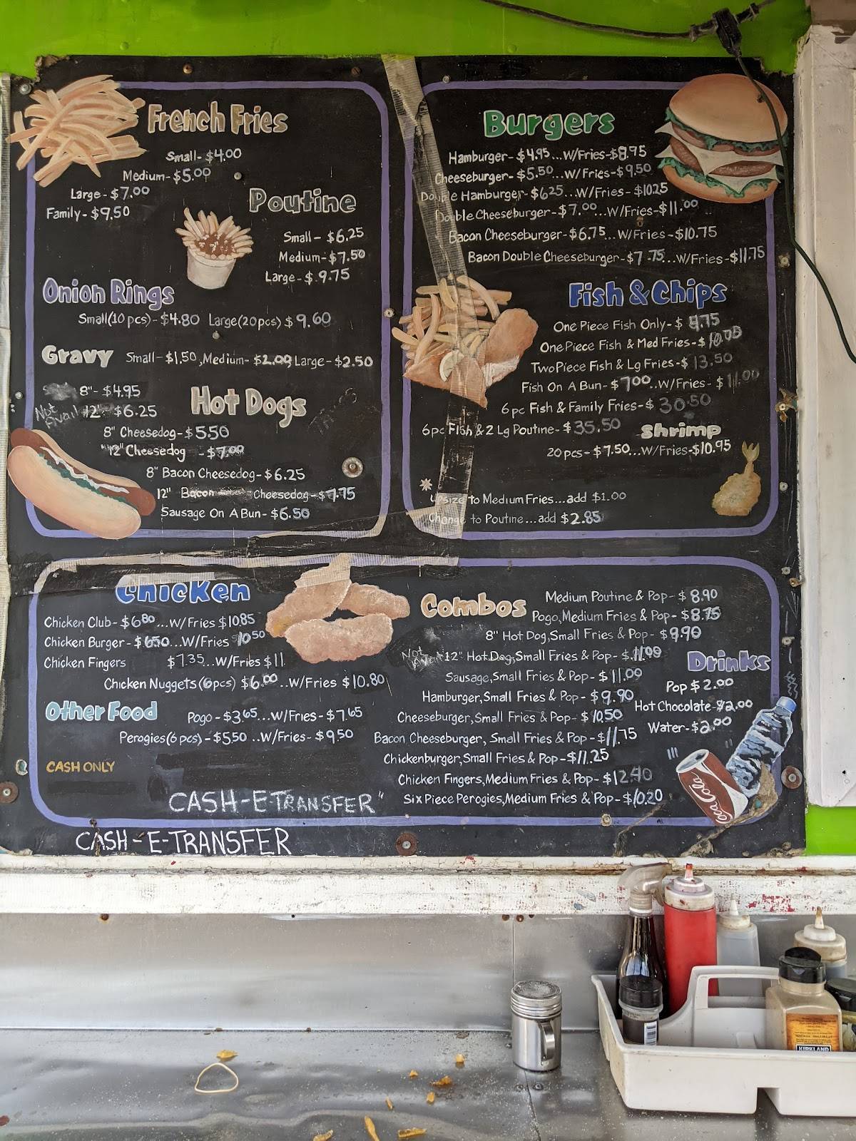 Menu at Fresh Cut Fries Chip Wagon fast food, Caledonia