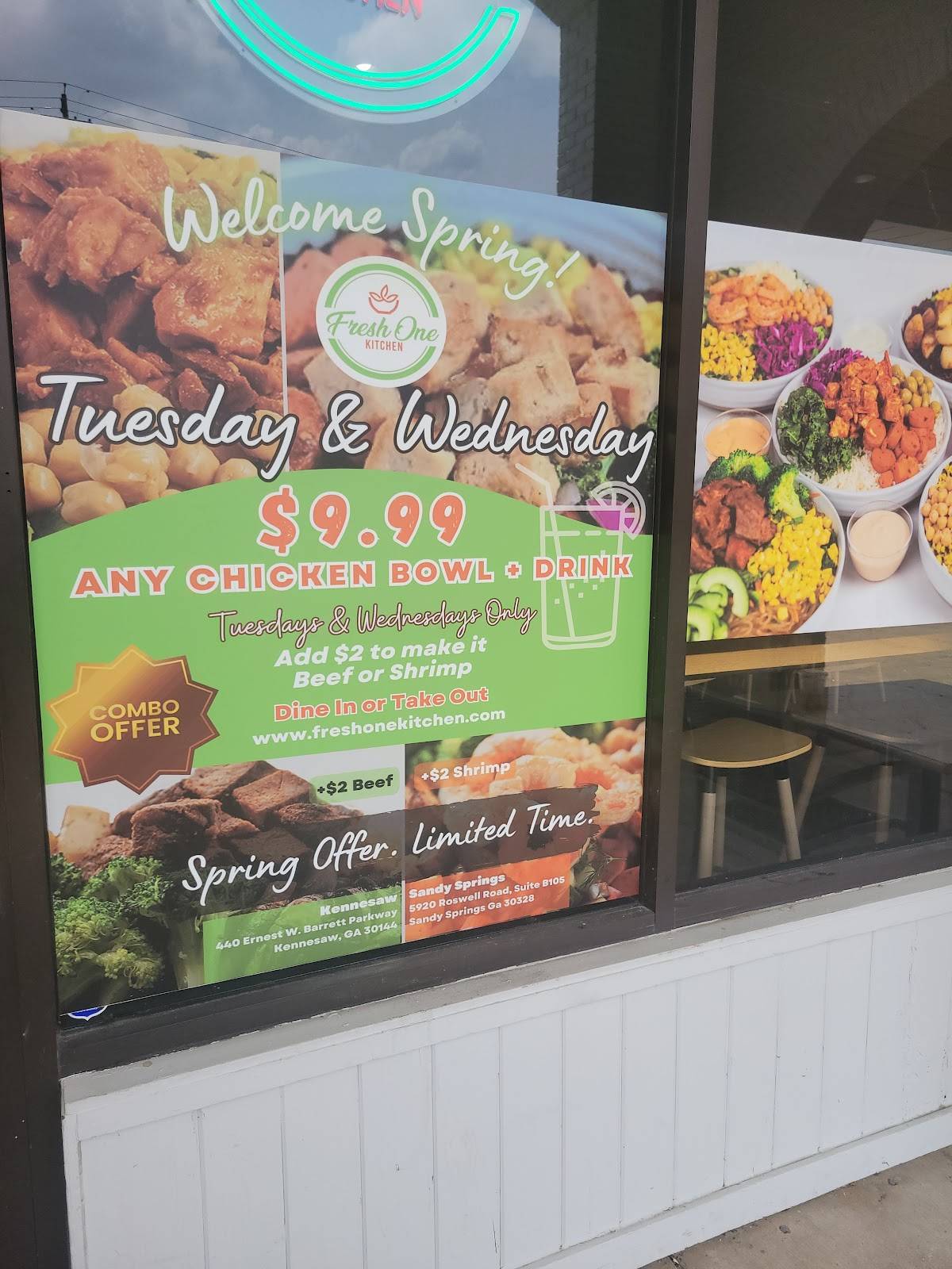 Menu at Fresh One Kitchen - Kennesaw restaurant, Kennesaw