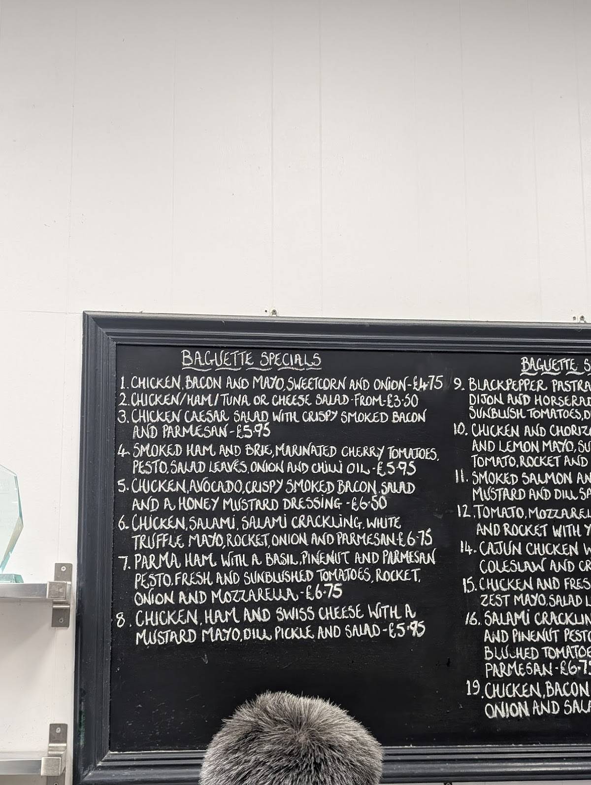 Menu at Fresh the Baguette Bar, Cardiff