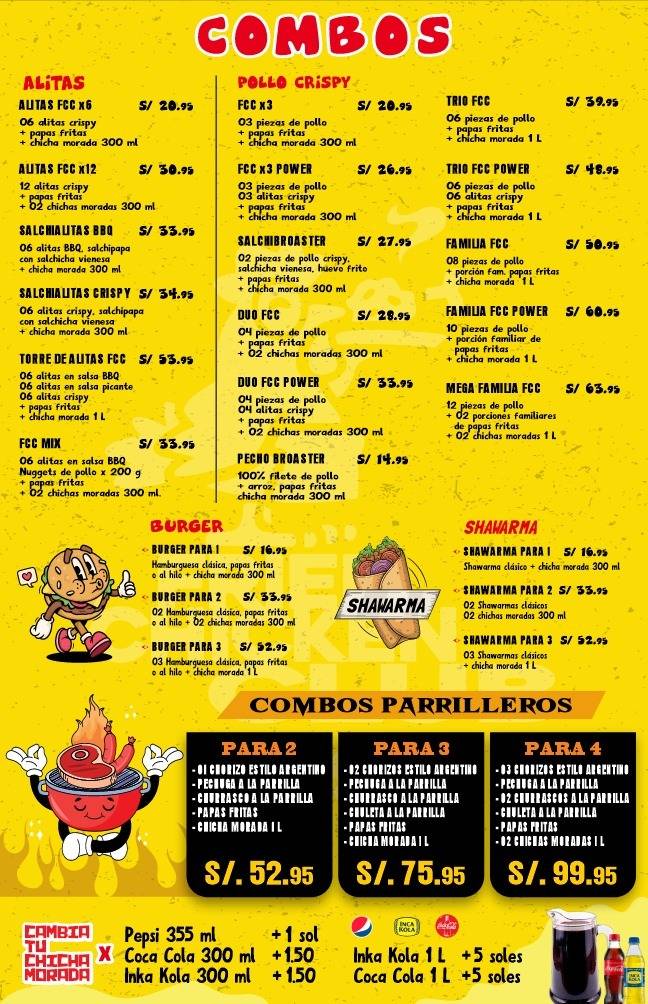 Menu at Fried Chicken Club & Grill, Villa el Salvador