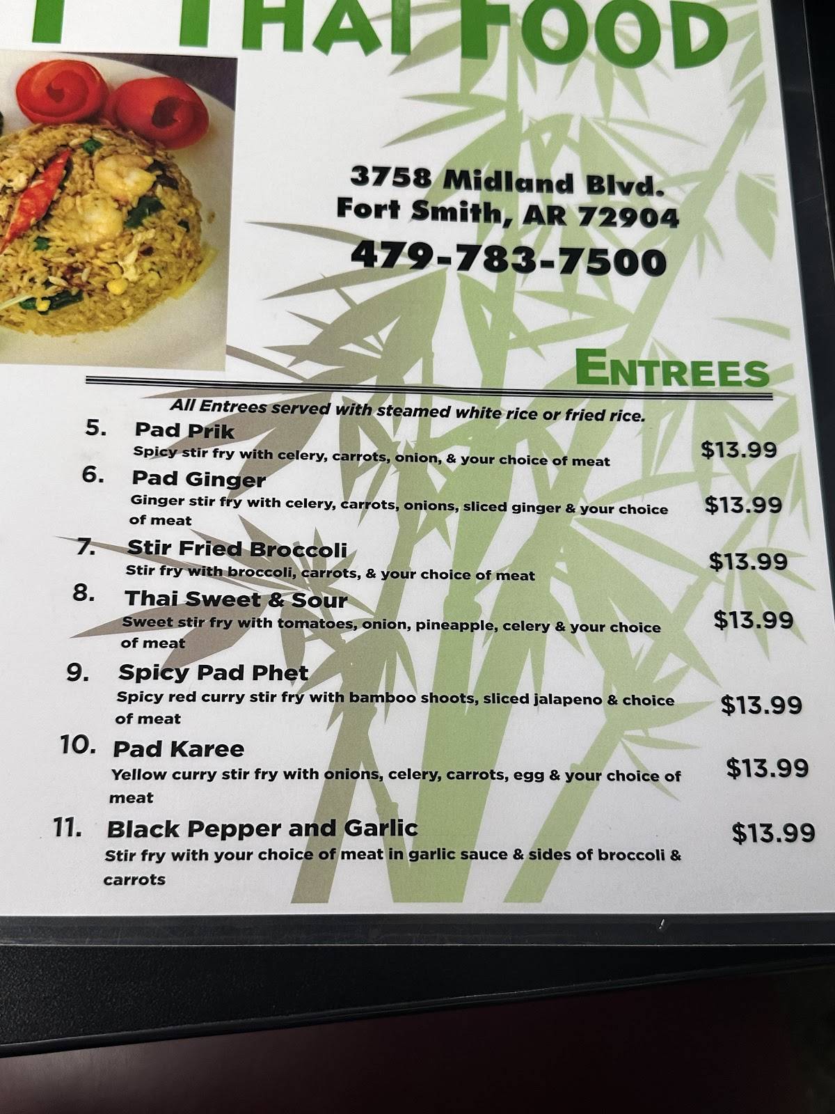 Menu at Fried Rice (Midland Blvd) restaurant, Fort Smith
