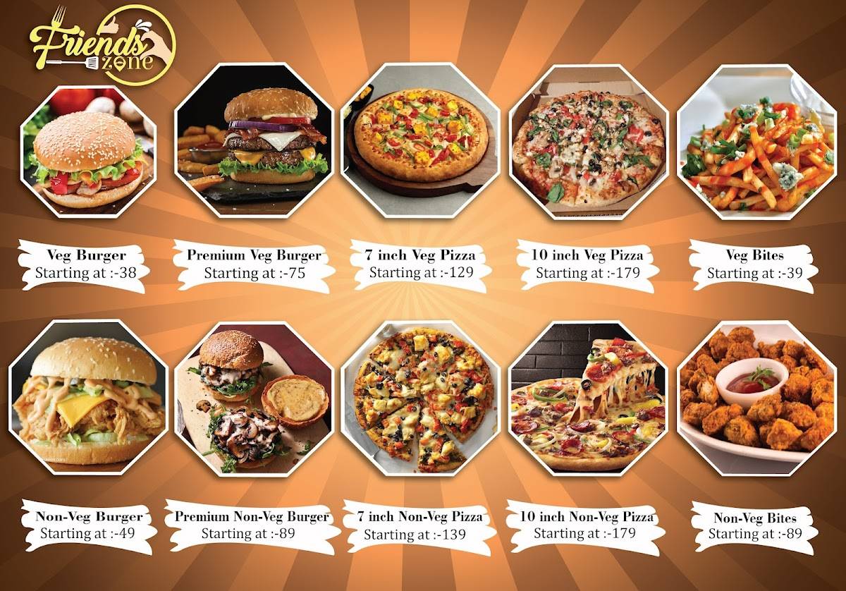 Menu at Friends zone fast food, Navi Mumbai