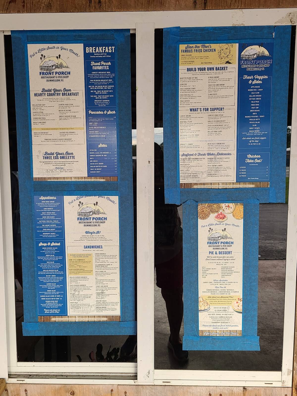 Menu at Front Porch Restaurant, Dunnellon, N Florida Ave