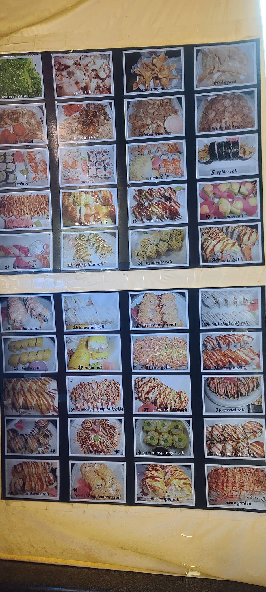 Menu at Fuji Japanese Express restaurant, Southaven