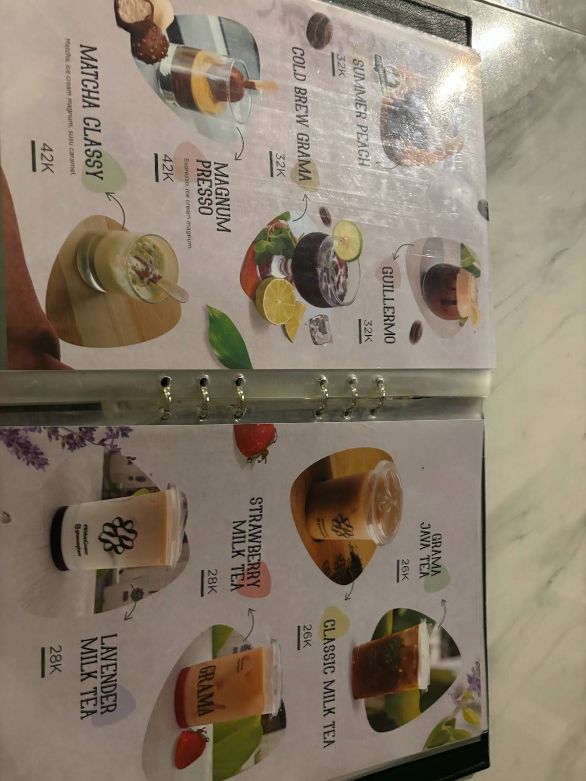 Menu at GRAMA SPHERE COFFEE, Medan