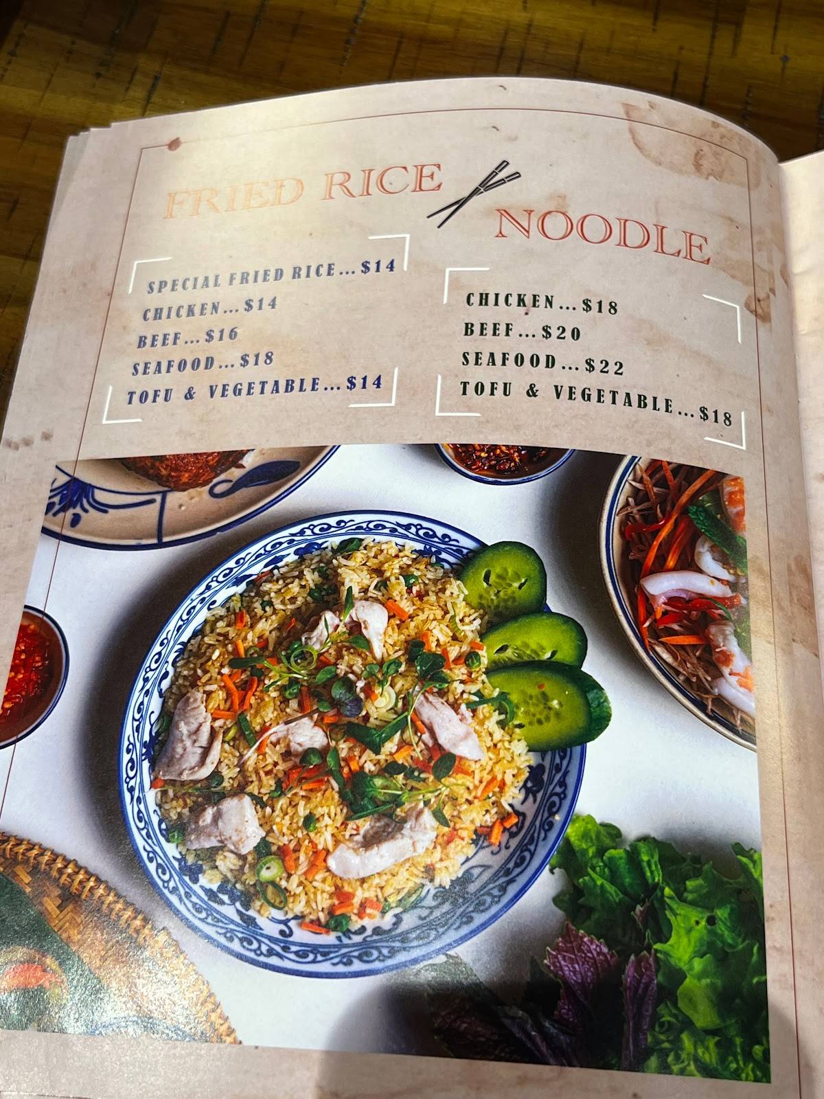 Menu at Gạo Restaurant, Croydon Park