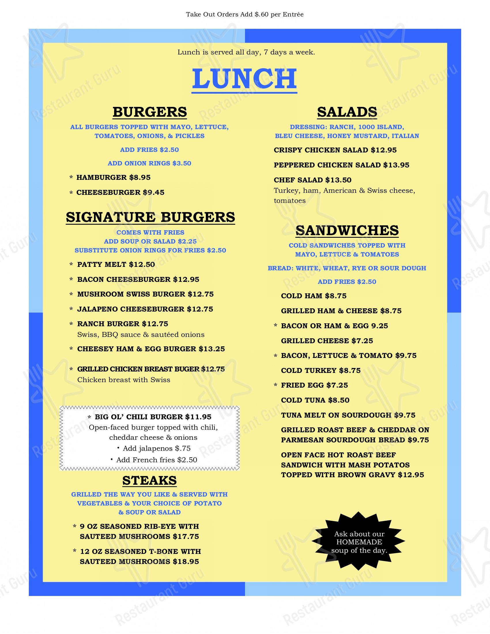 Menu at Gateway Breakfast House restaurant, Portland