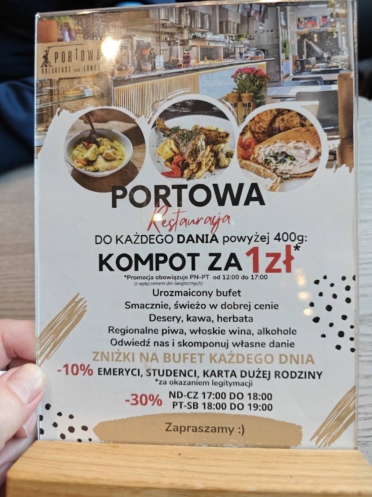 Menu at Restauracja Portowa restaurant, Gdynia