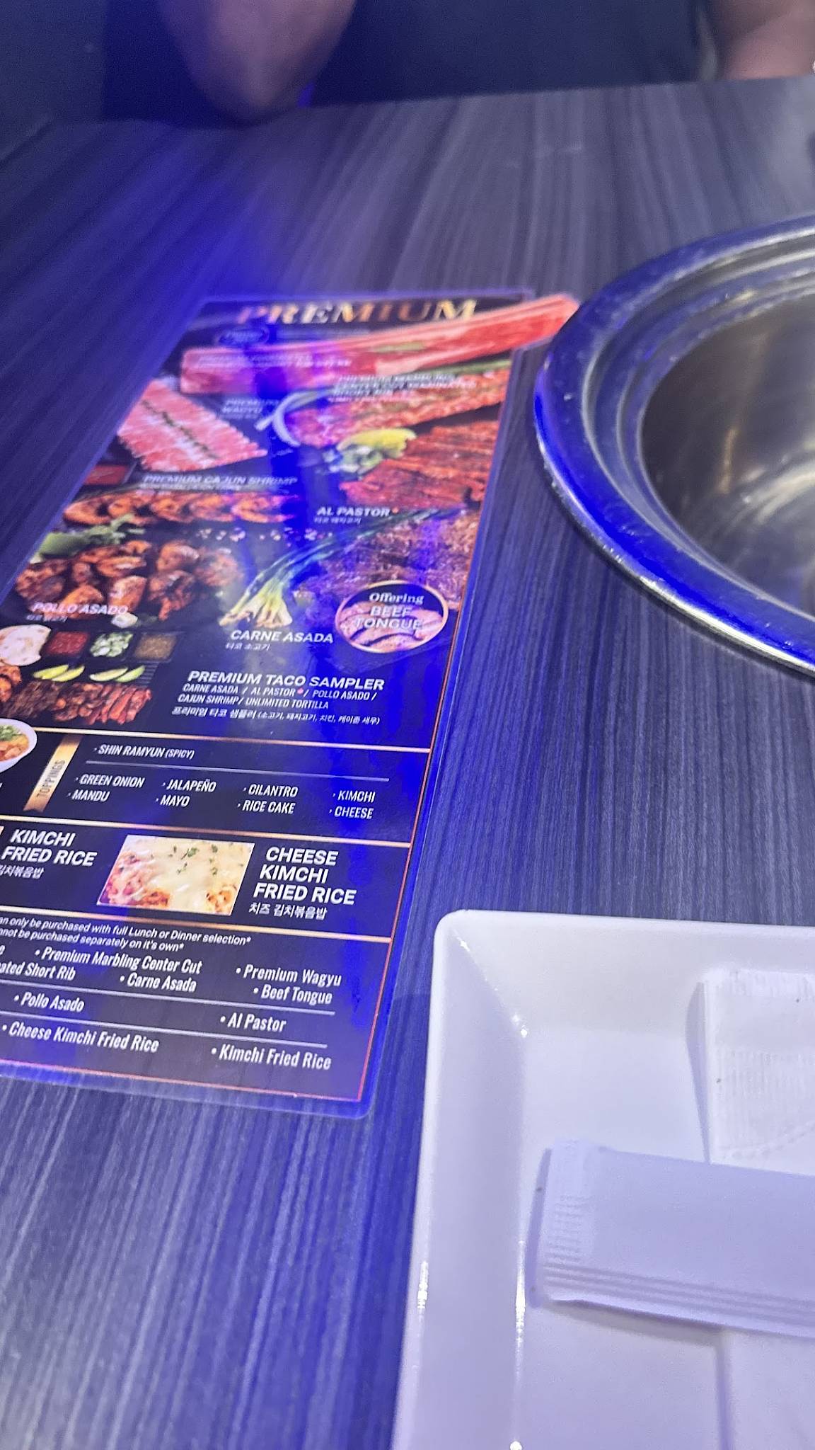 Menu at Gen Korean BBQ House, Frisco